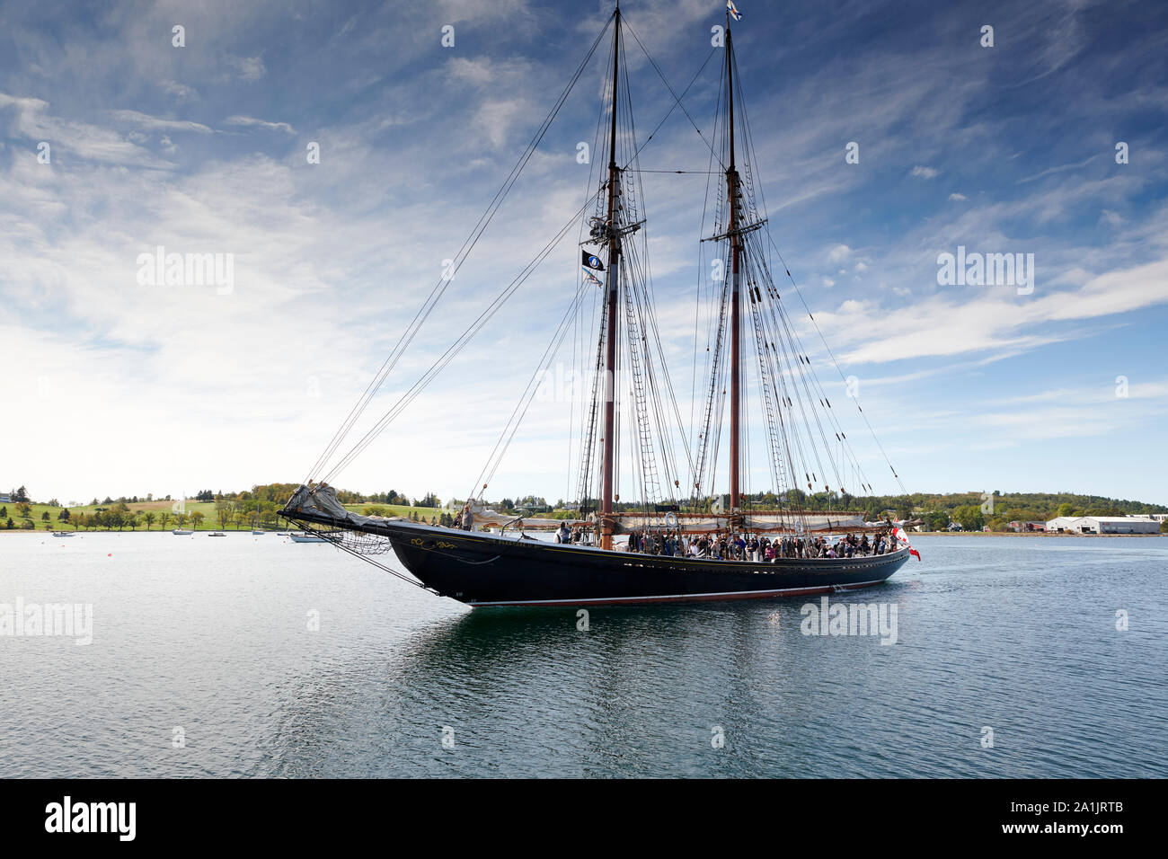 The Bluenose II schooner, Lunenburg, Harbour, Nova Scotia, Canada Stock ...