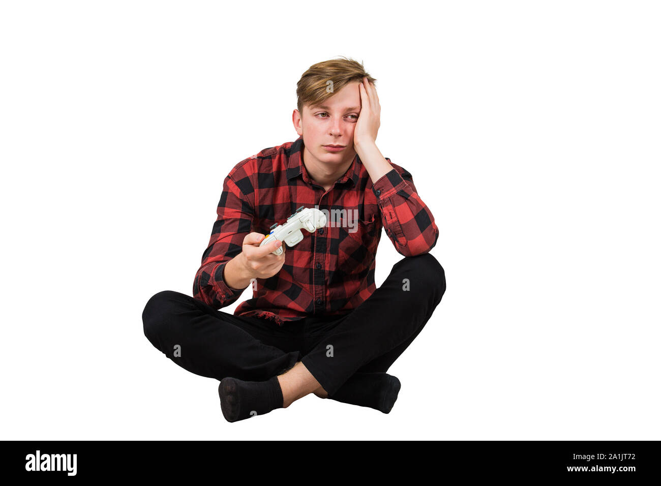 Playing video games controller in Cut Out Stock Images & Pictures - Alamy