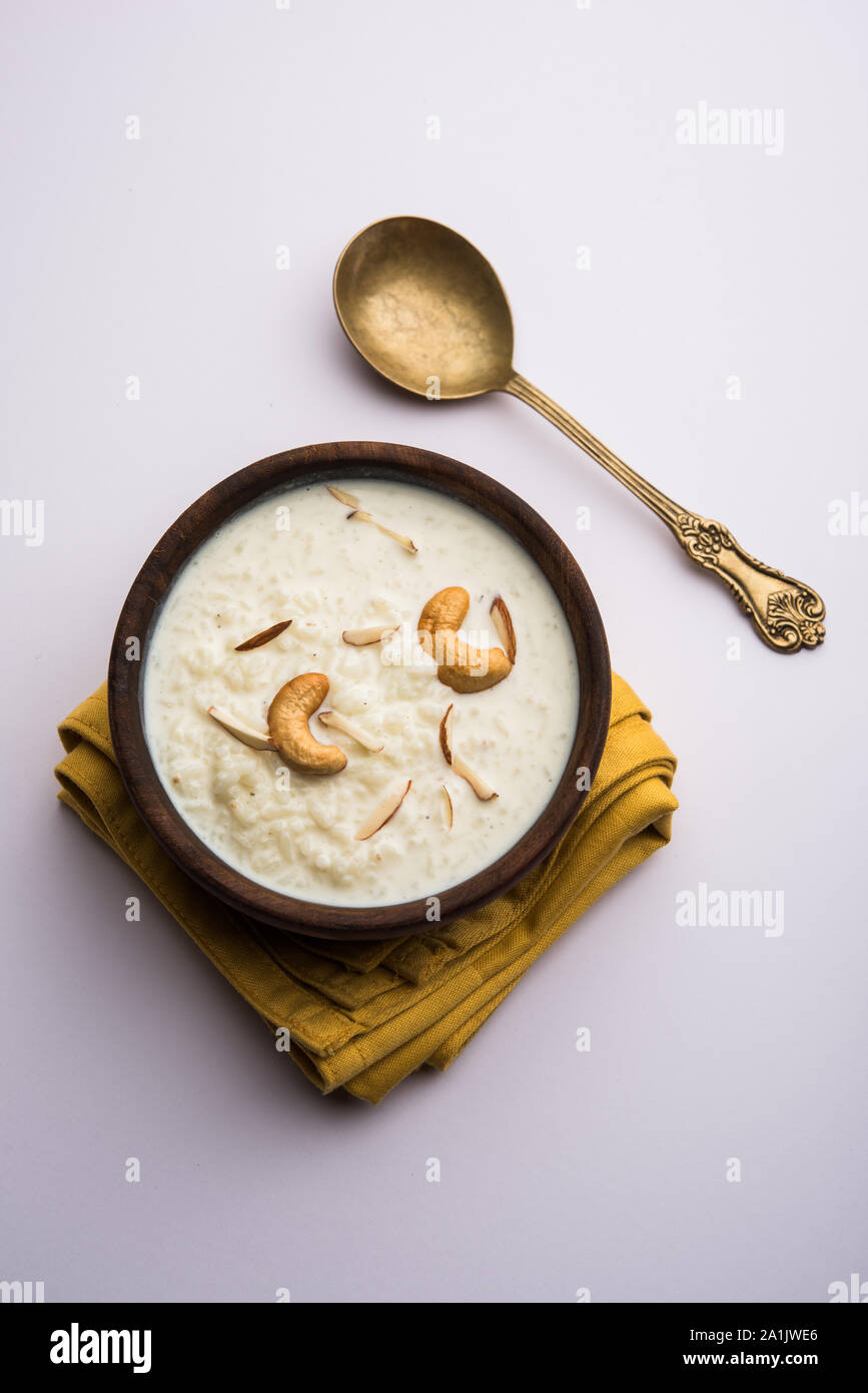 Rice Kheer or Firni or Chawal ki Khir is a pudding from Indian ...