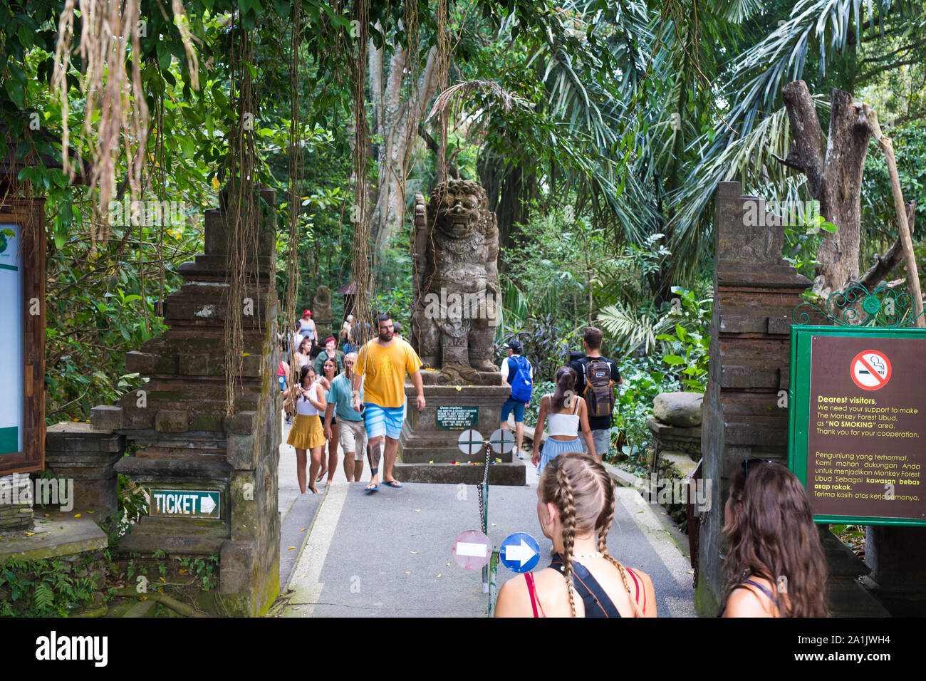 Monkey forest road ubud bali hi-res stock photography and images - Alamy