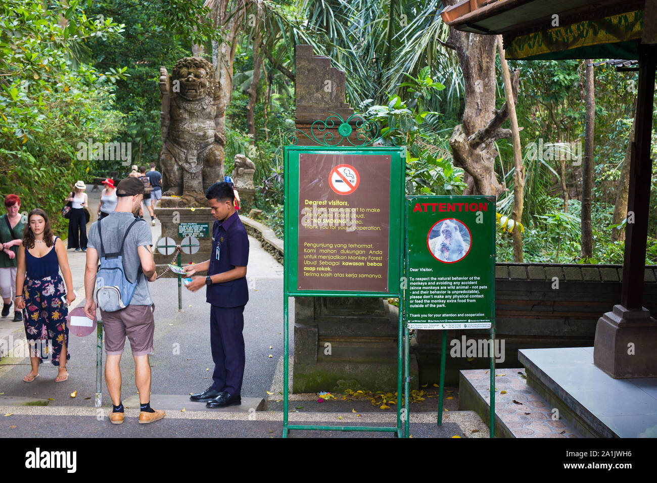 Bali Indonesia Ubud, 20 Sept 2019, Monkey forest Entrance Stock Photo ...