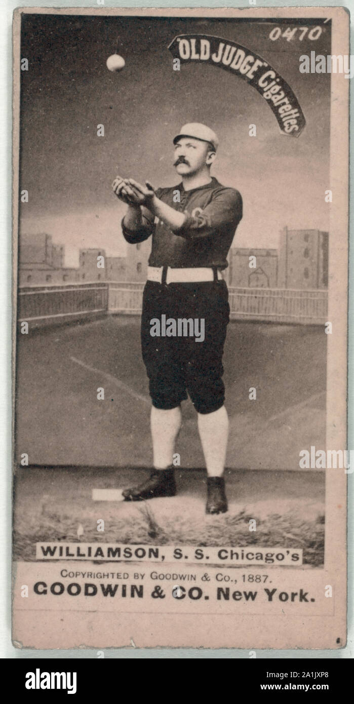 Ned Williamson, Chicago White Stockings, baseball card portrait Stock ...