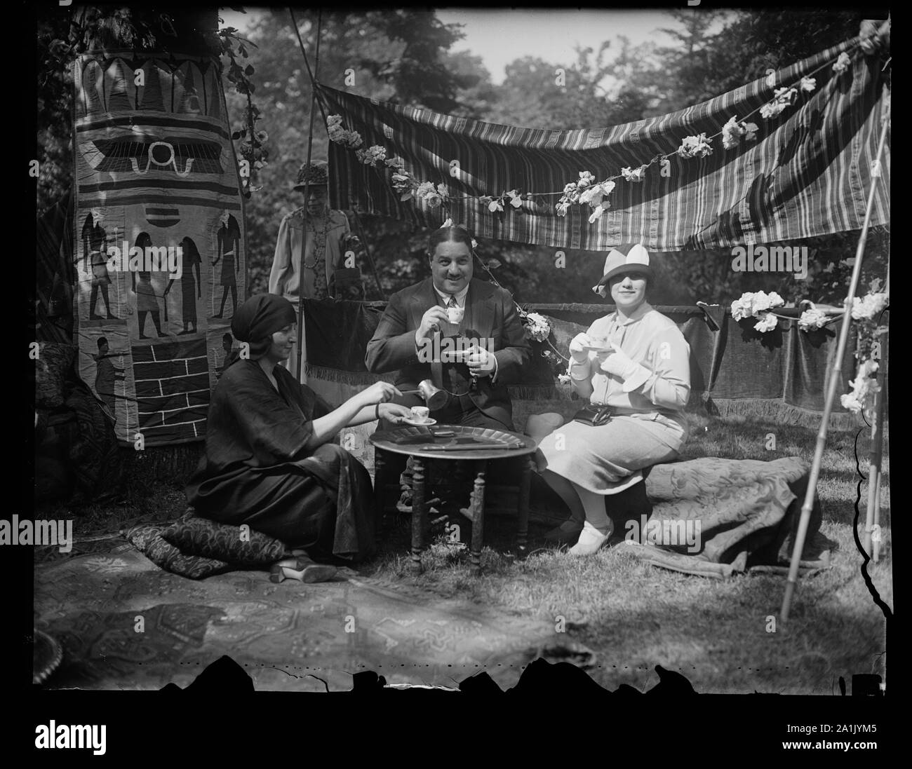 Neighborhood house garden fete. The Egyptian Minister and Mme Smay ...