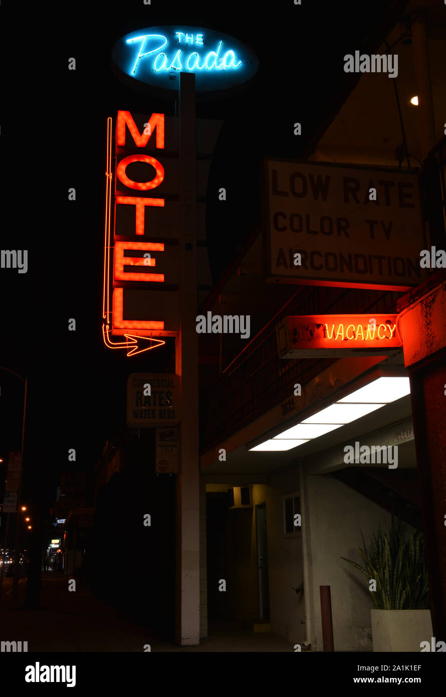 Neon sign in Pasadena, California Stock Photo - Alamy