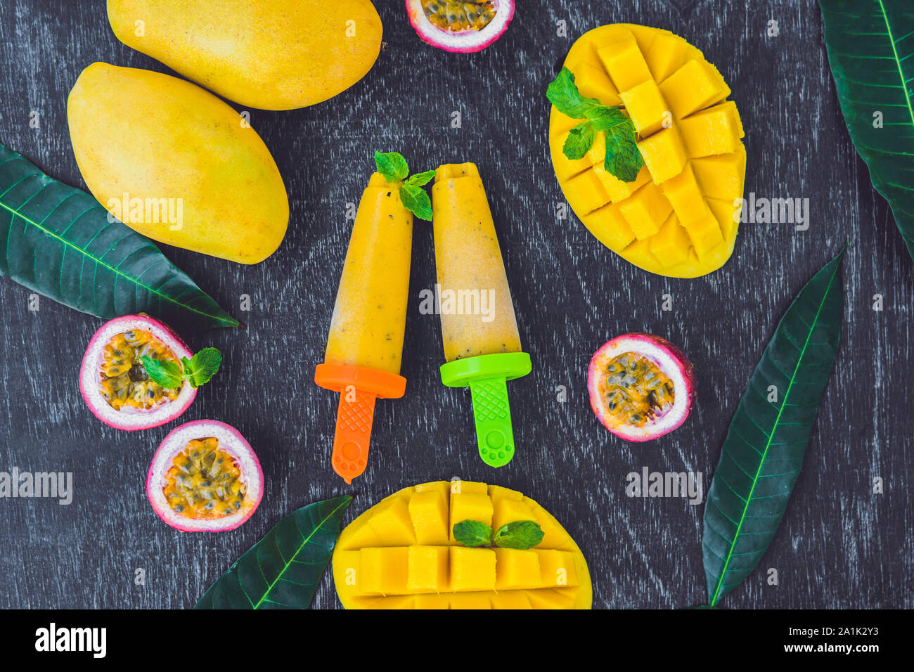 Mango and passion fruit sorbet hi-res stock photography and images - Alamy