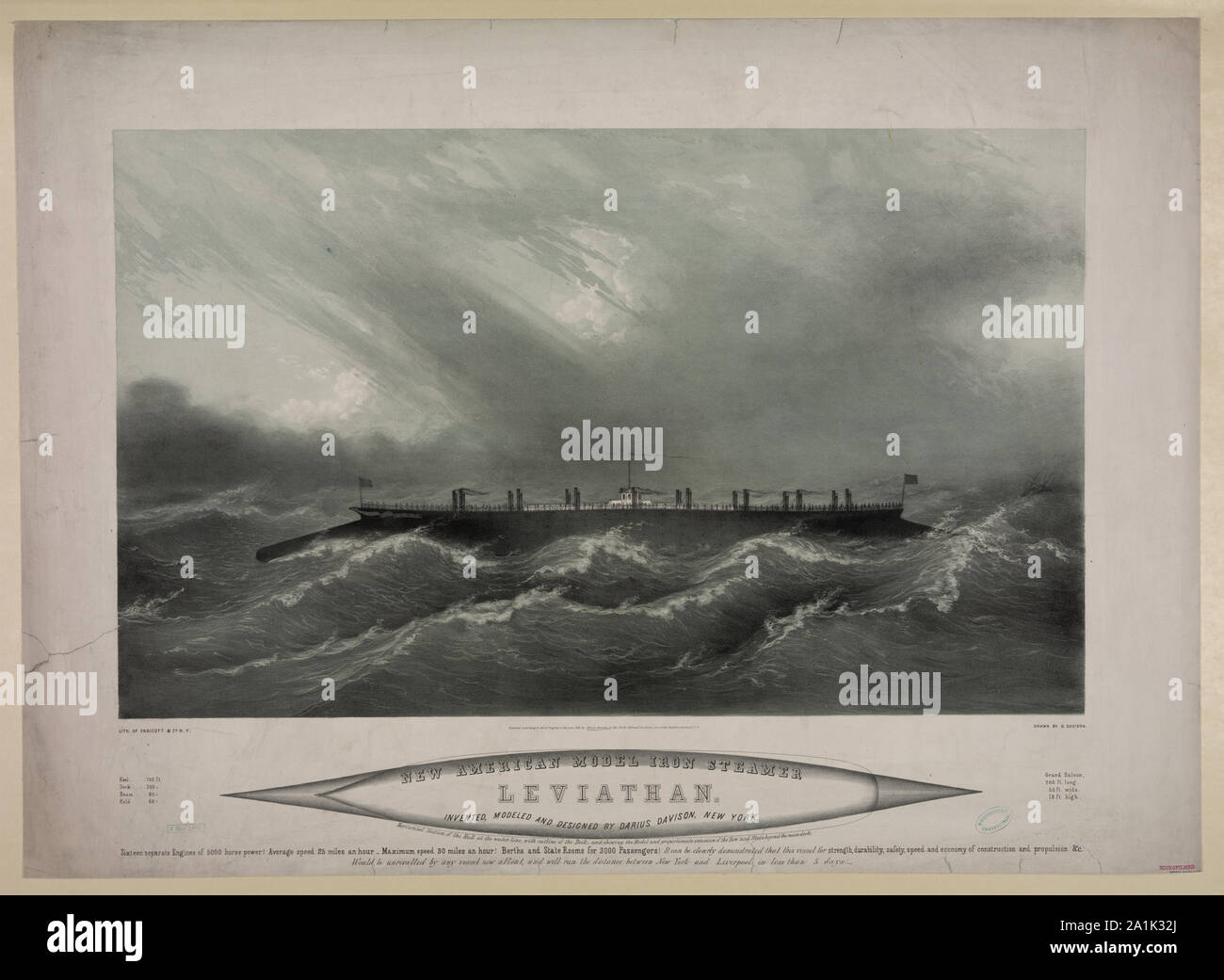 New American model iron steamer Leviathan Stock Photo - Alamy
