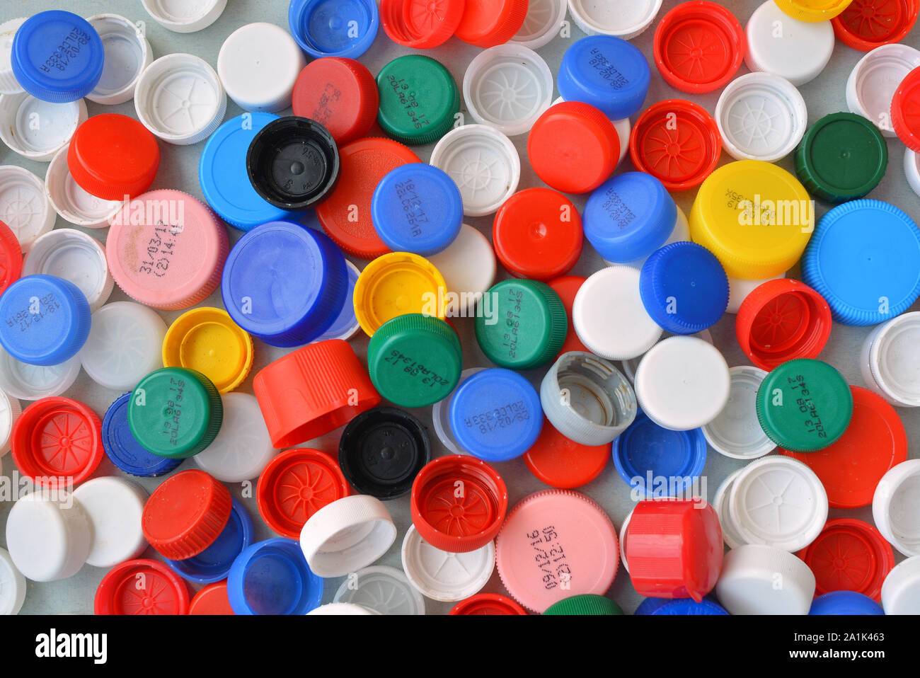 Colorful texture of plastic caps Stock Photo - Alamy