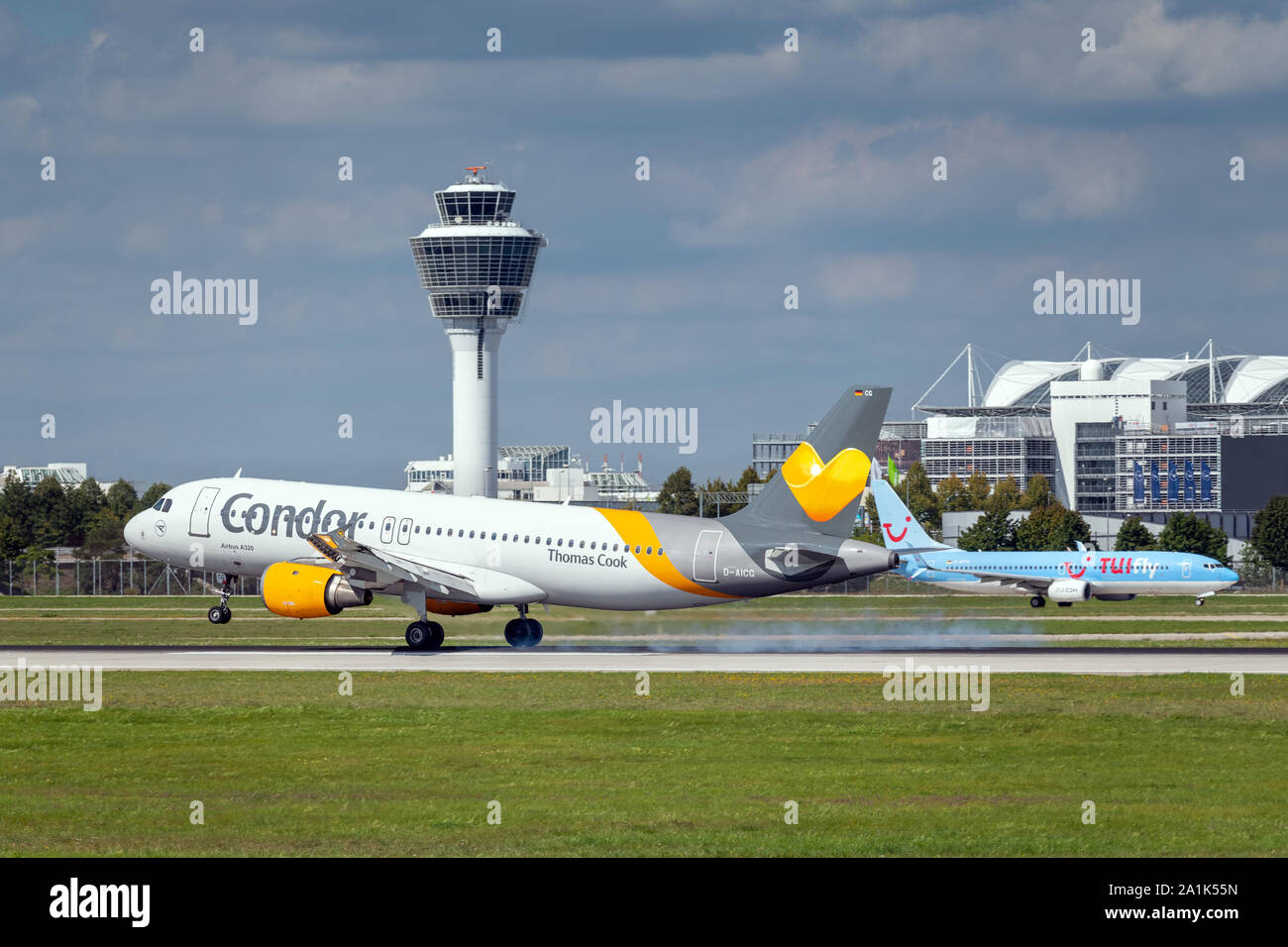 Munich, Germany - September 13. 2019 : Condor - Thomas Cook Airbus A320 ...