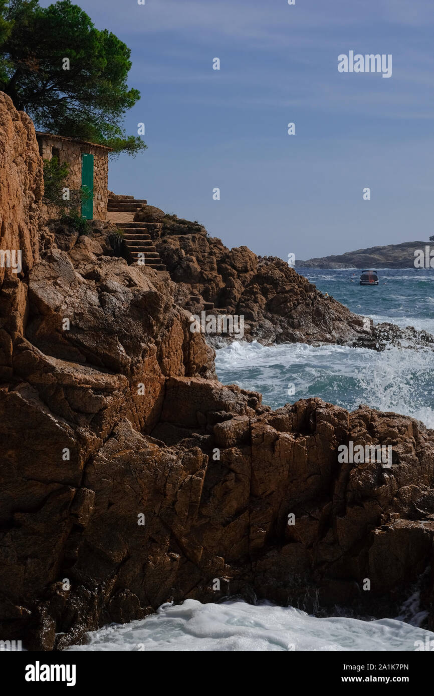 Rocks and sea in Costa Brava Stock Photo - Alamy
