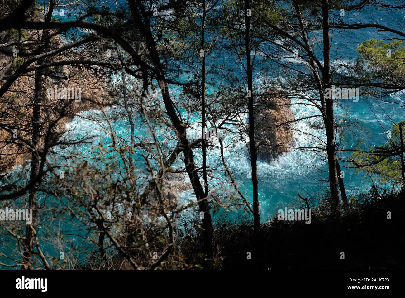 Rocks and sea in Costa Brava Stock Photo - Alamy