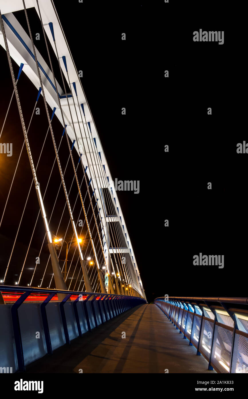 Details of the construction of the Apollo bridge over river Danube ...