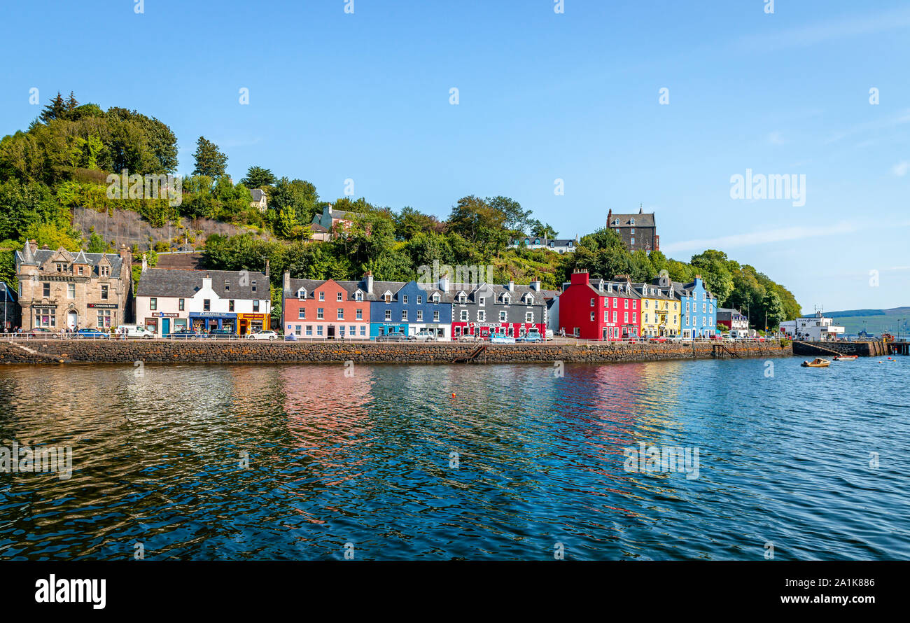 The Tobermory waterfront. Tobermory is the capital of Mull, and until ...