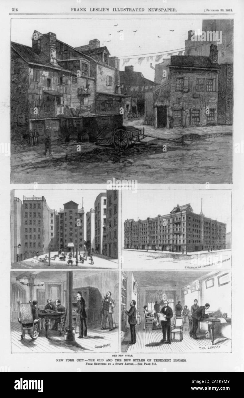 New York City - The old and the new styles of tenement houses / from ...