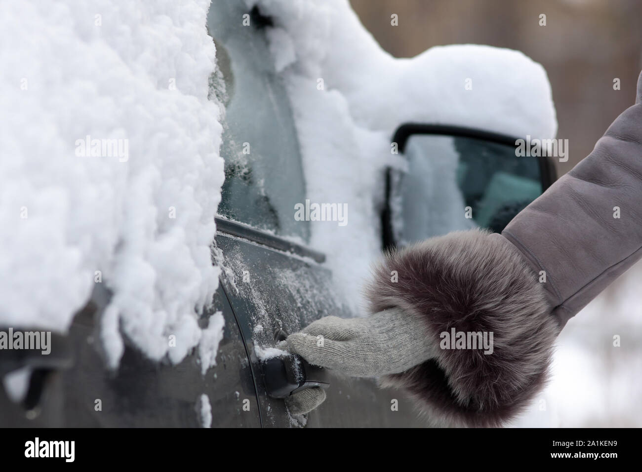Hand in the snow hi-res stock photography and images - Alamy
