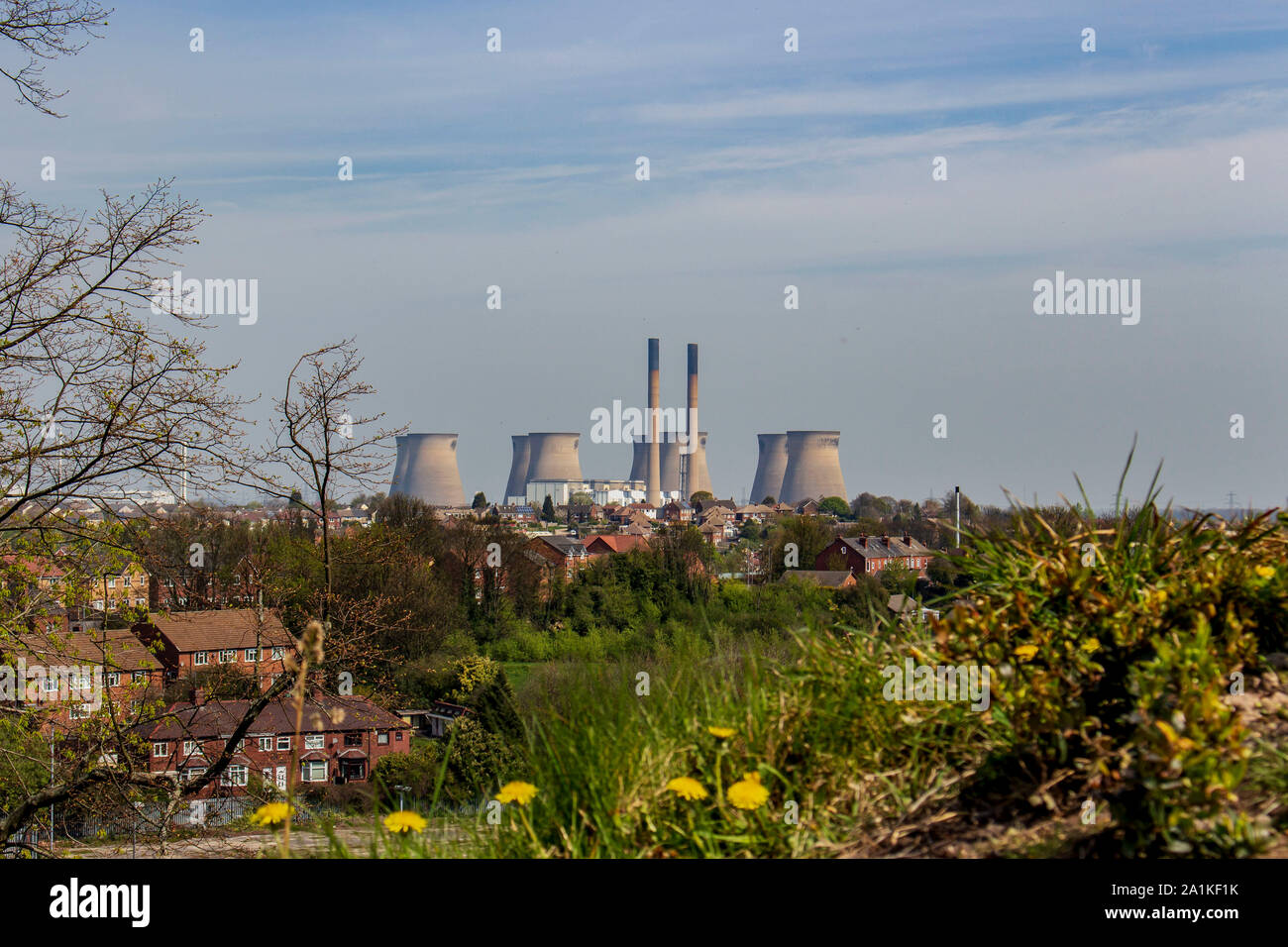 Ferry Bridge Power Station view with 8 towers Stock Photo - Alamy
