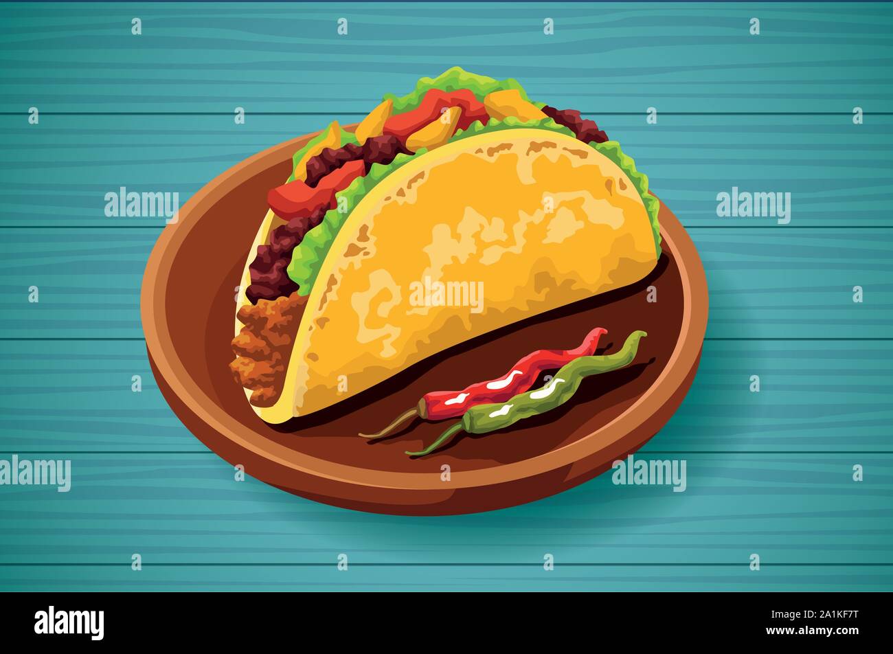 Delicious Mexican Food, taco design Stock Vector Image & Art - Alamy