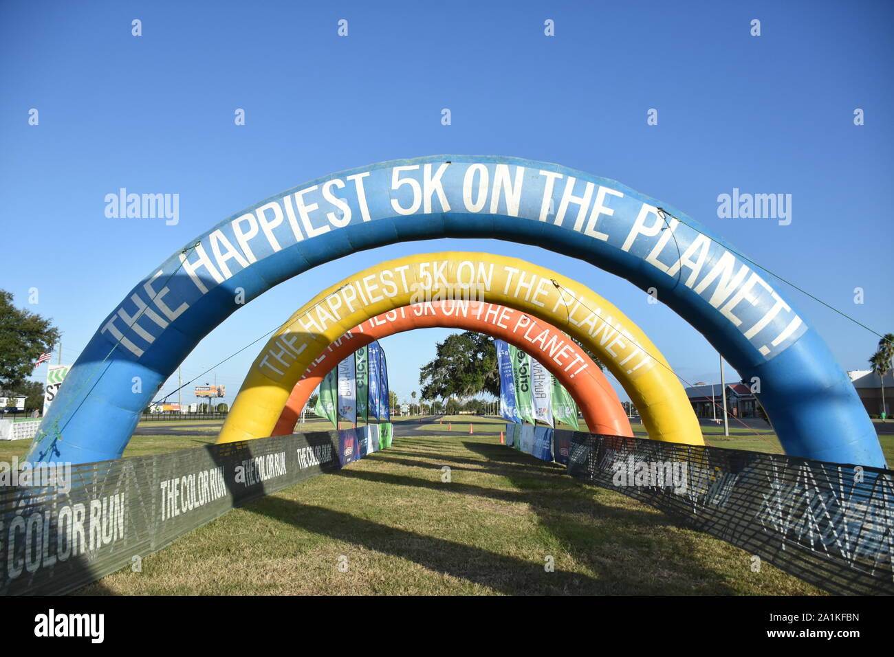 This photograph was taken at the 2019 Color Run 5K road race. These ...