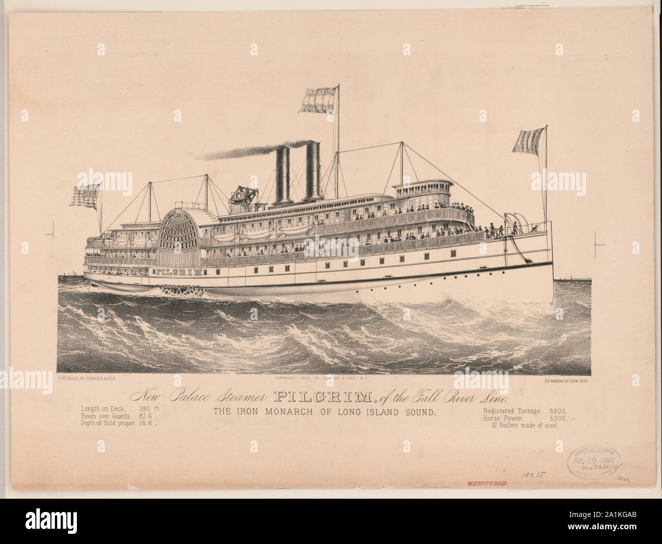 New palace steamer Pilgrim, of the Fall River line: The Iron Monarch of ...