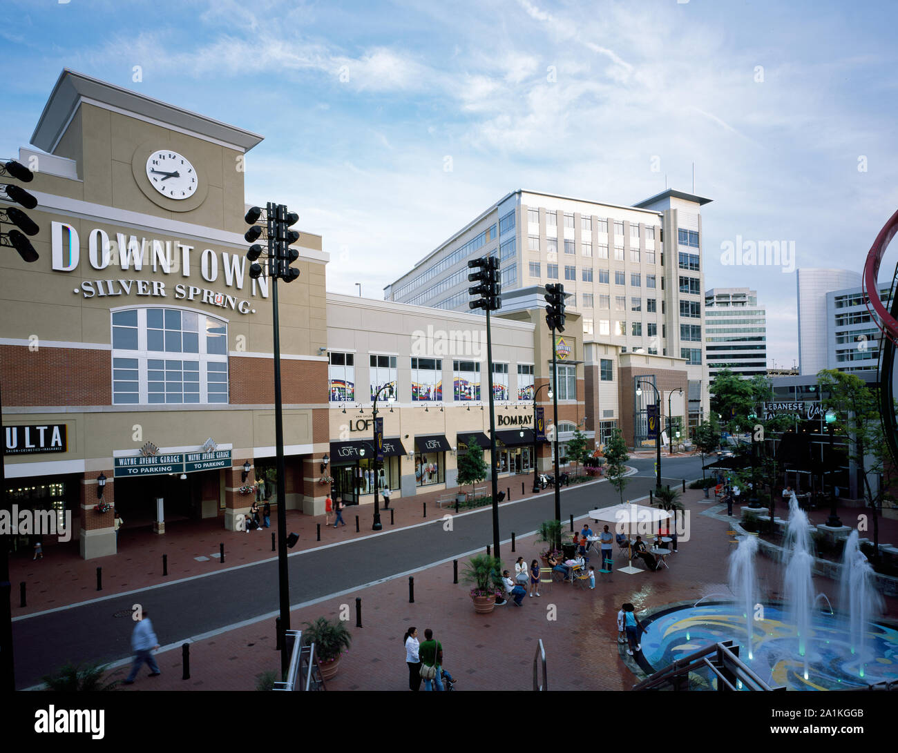 New shopping and restaurant row in suburban Silver Spring, Maryland ...