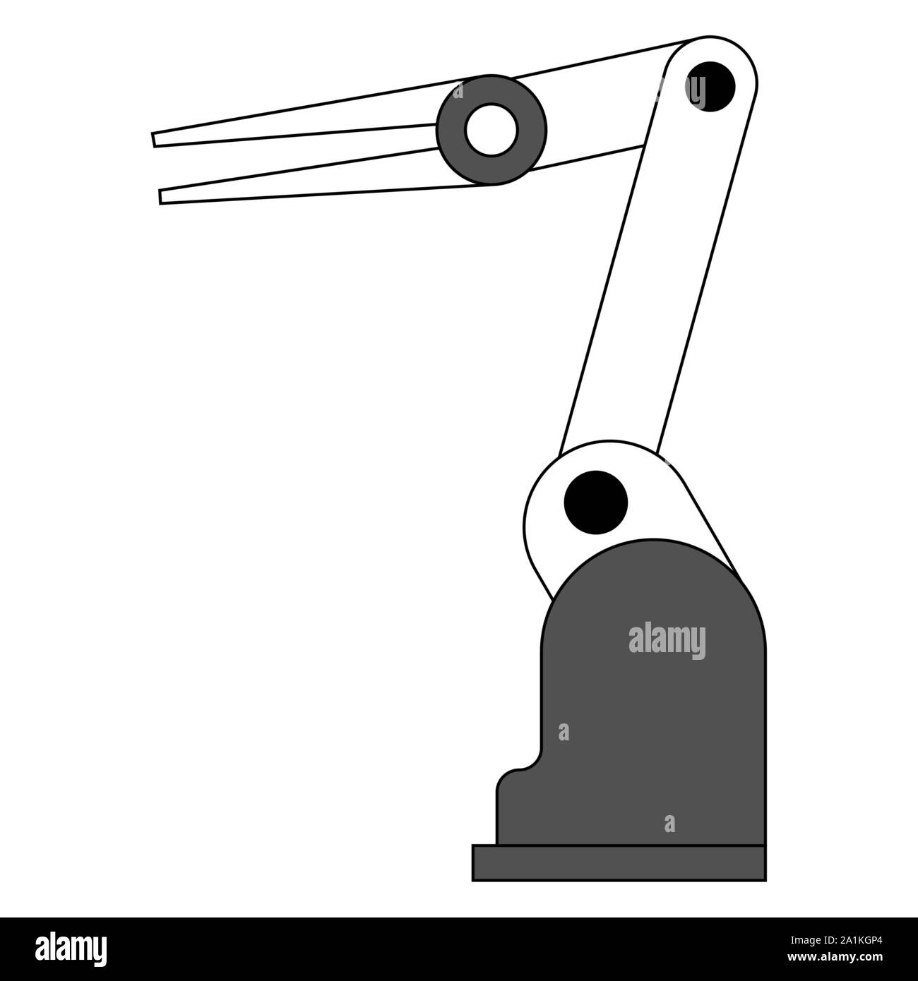 Isolated Robotic Arm Assembly Line Concept Vector Stock Vector Image And Art Alamy