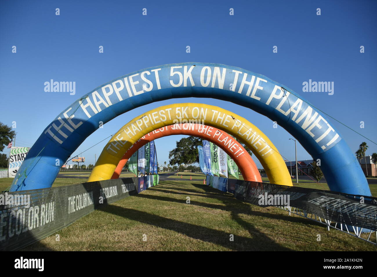 This photograph was taken at the 2019 Color Run 5K road race. These ...
