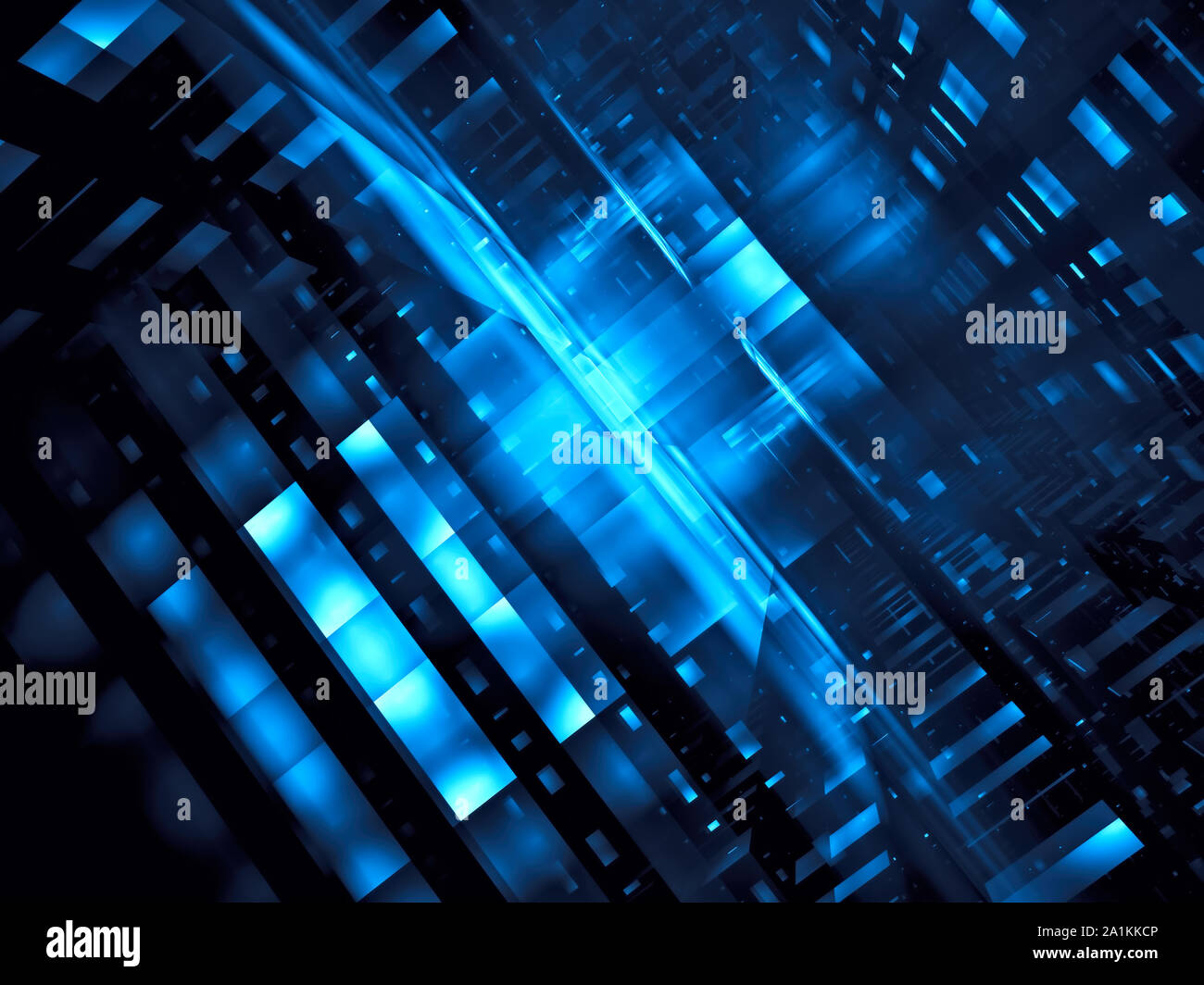 Abstract portal or data center - digitally generated 3d illustration ...