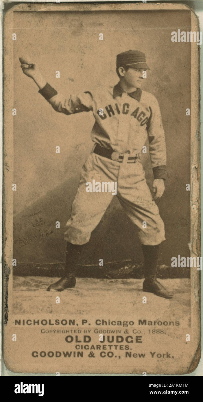 Nicholson, Chicago Maroons, baseball card portrait Stock Photo - Alamy