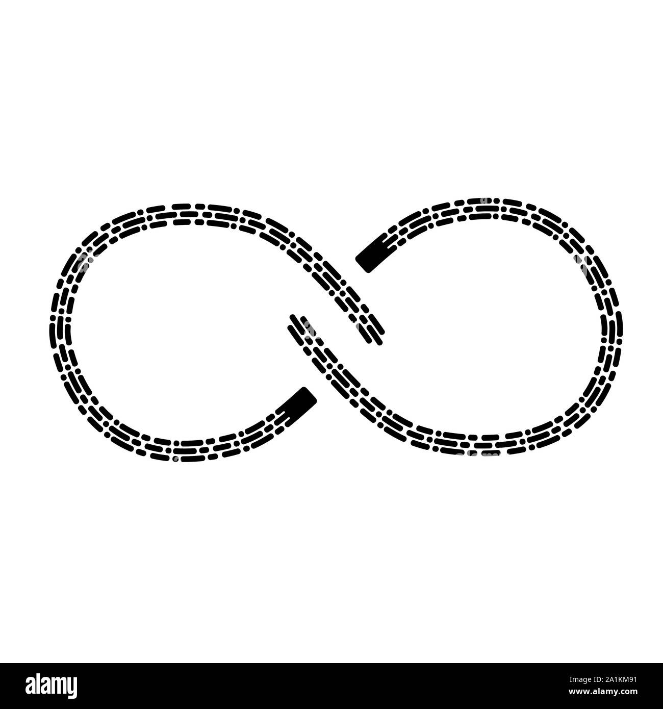 abstract infinity, endless symbol and icon, modern style Stock Vector ...