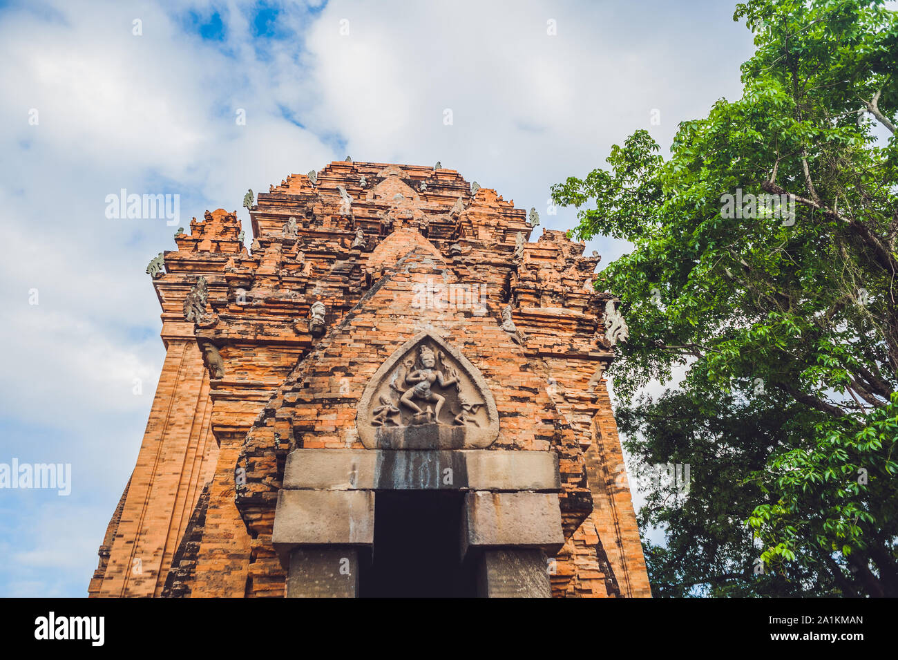 Old Brick cham towers in Nha Trang, landmark Vietnam Stock Photo - Alamy