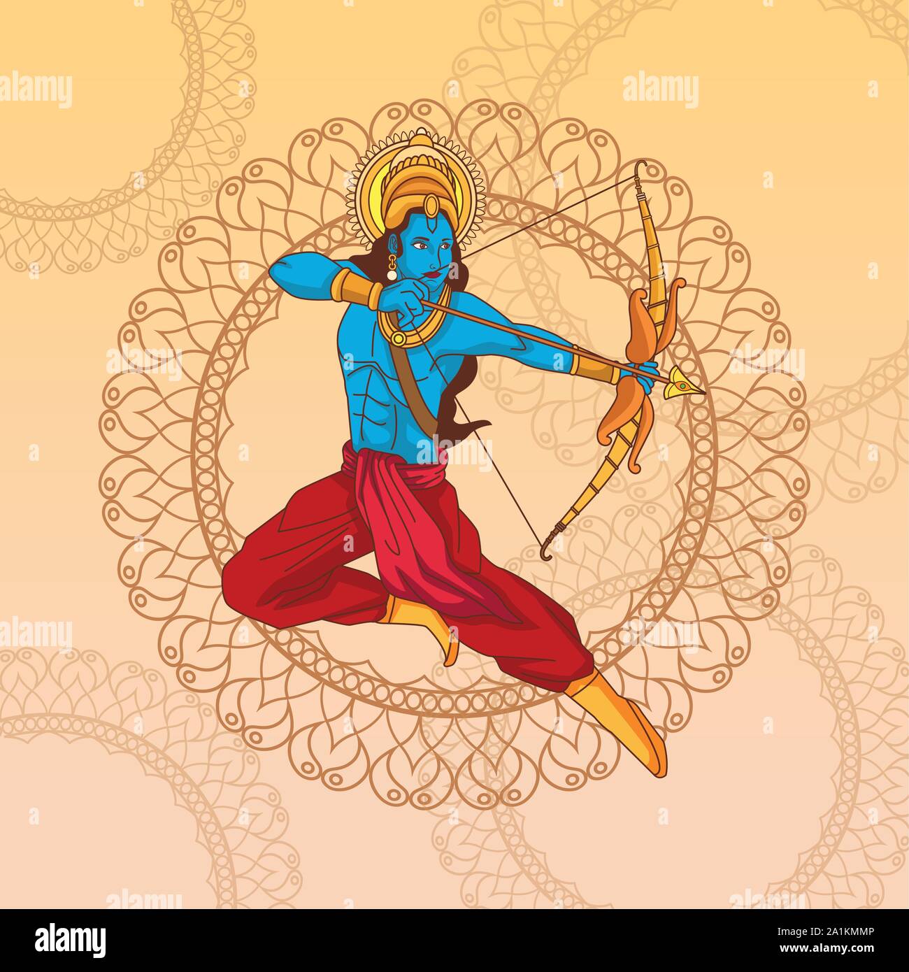 Hindu festival dusshera Stock Vector Images - Alamy