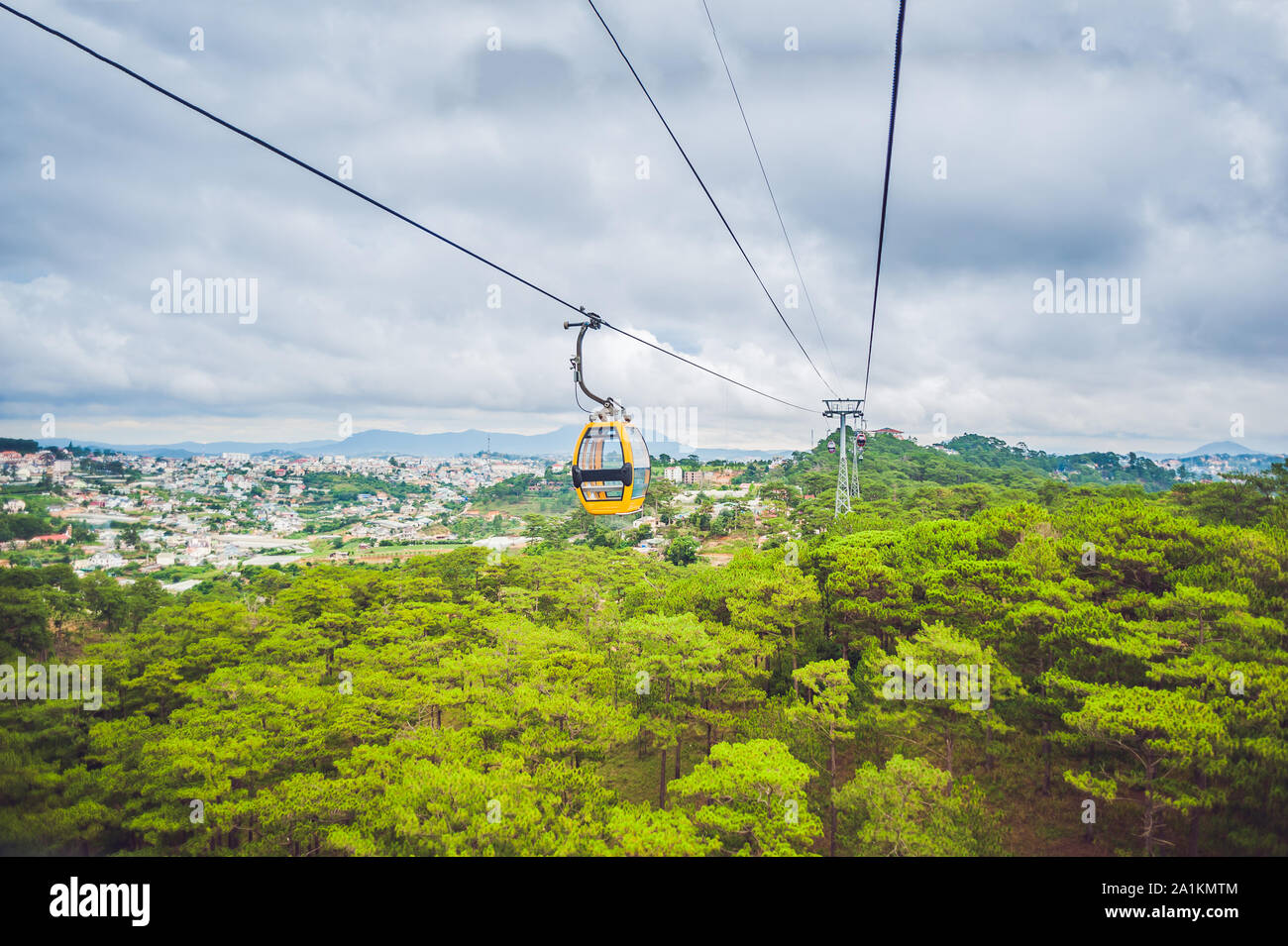 Dalat Cable Car at Robin Hill, Truc Lam. Vietnam Stock Photo - Alamy