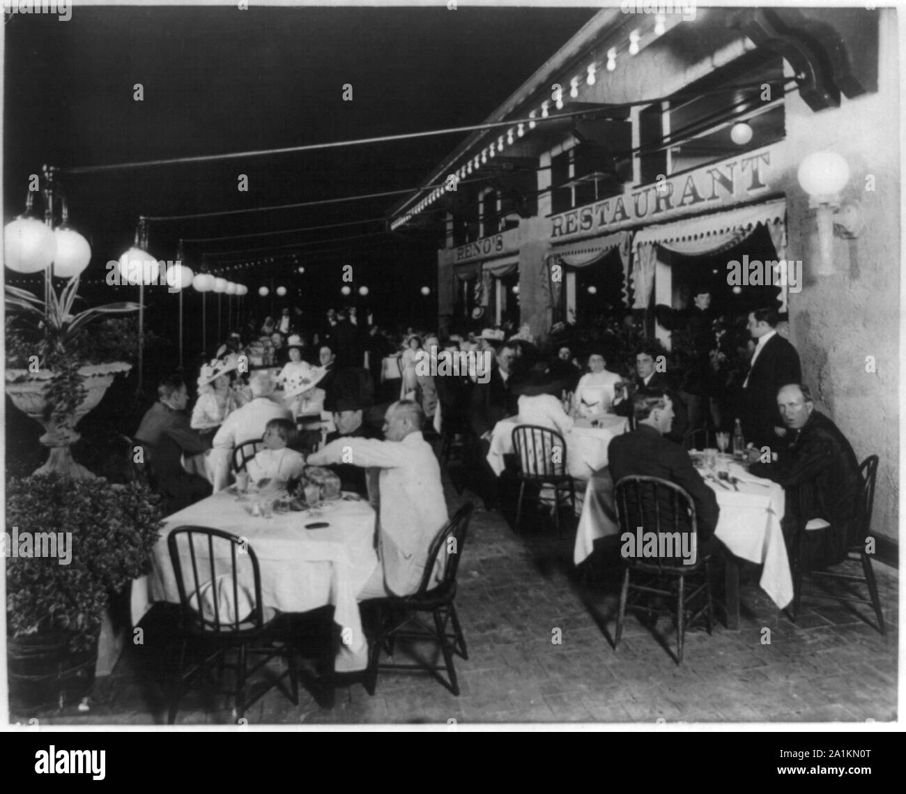 Evening night nightlife evening Black and White Stock Photos & Images ...