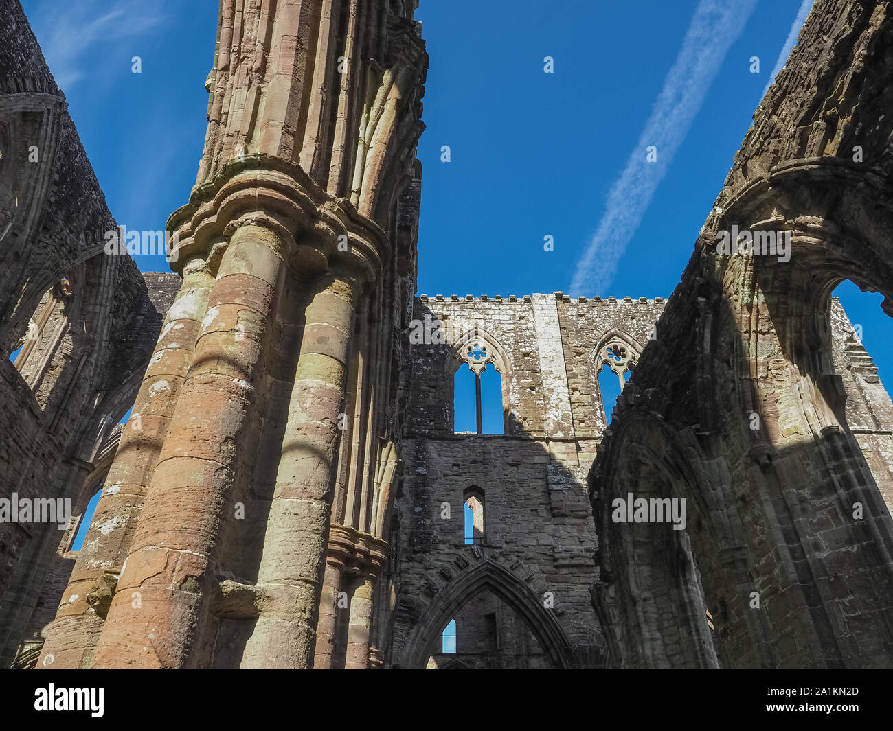 TINTERN, UK - CIRCA SEPTEMBER 2019: Tintern Abbey (Abaty Tyndyrn in ...