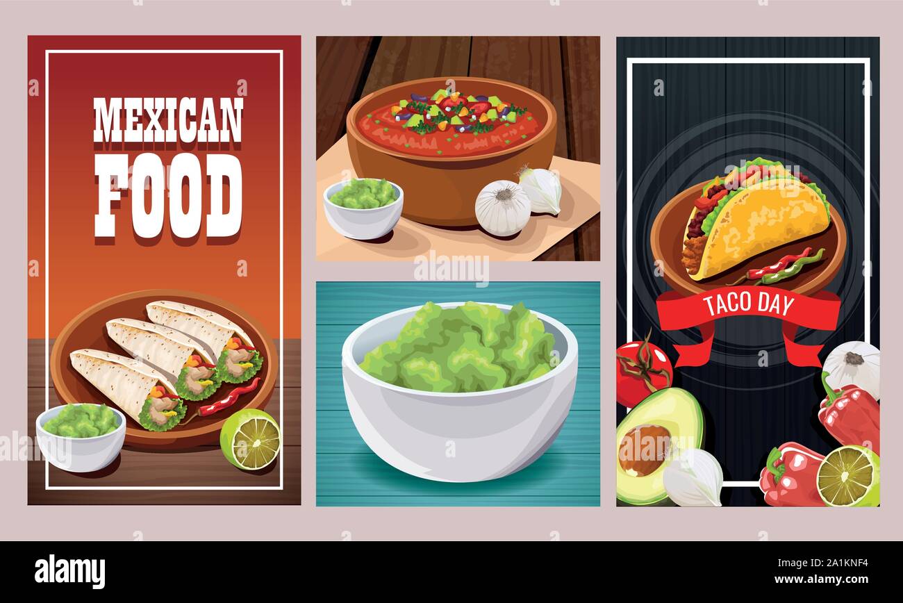 Delicious Mexican Food sets designs Stock Vector Image & Art - Alamy