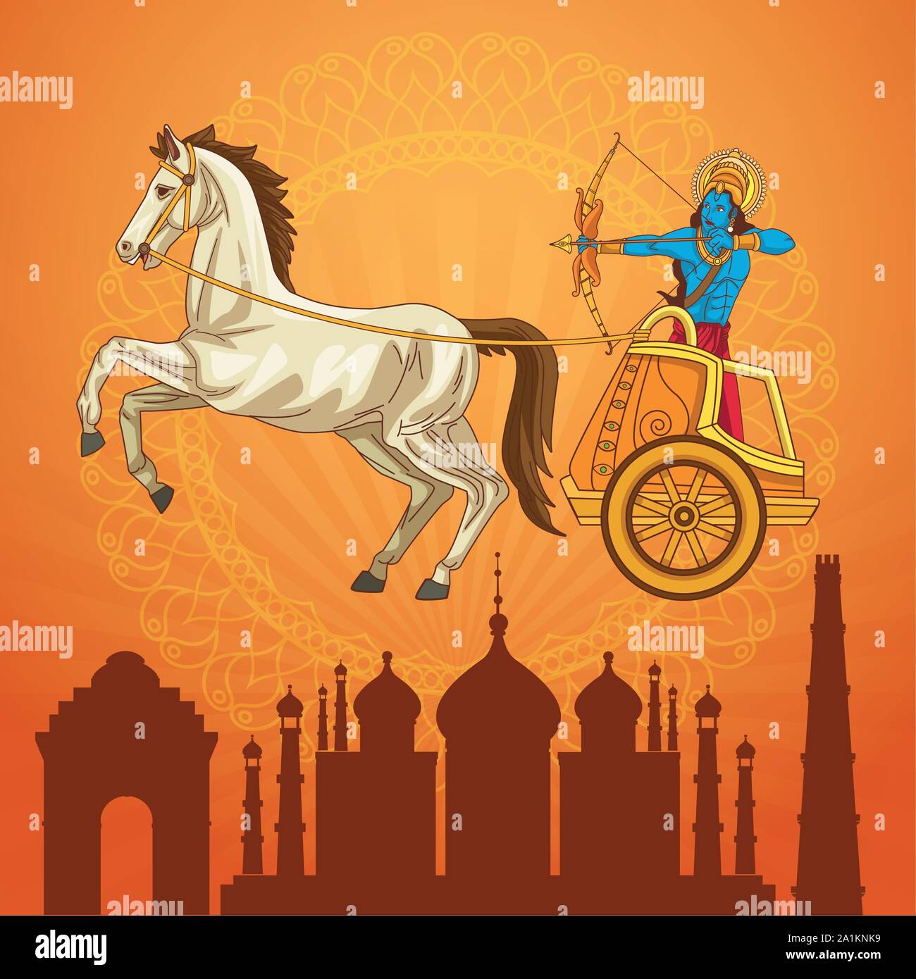 Indian religious chariot Stock Vector Images - Alamy