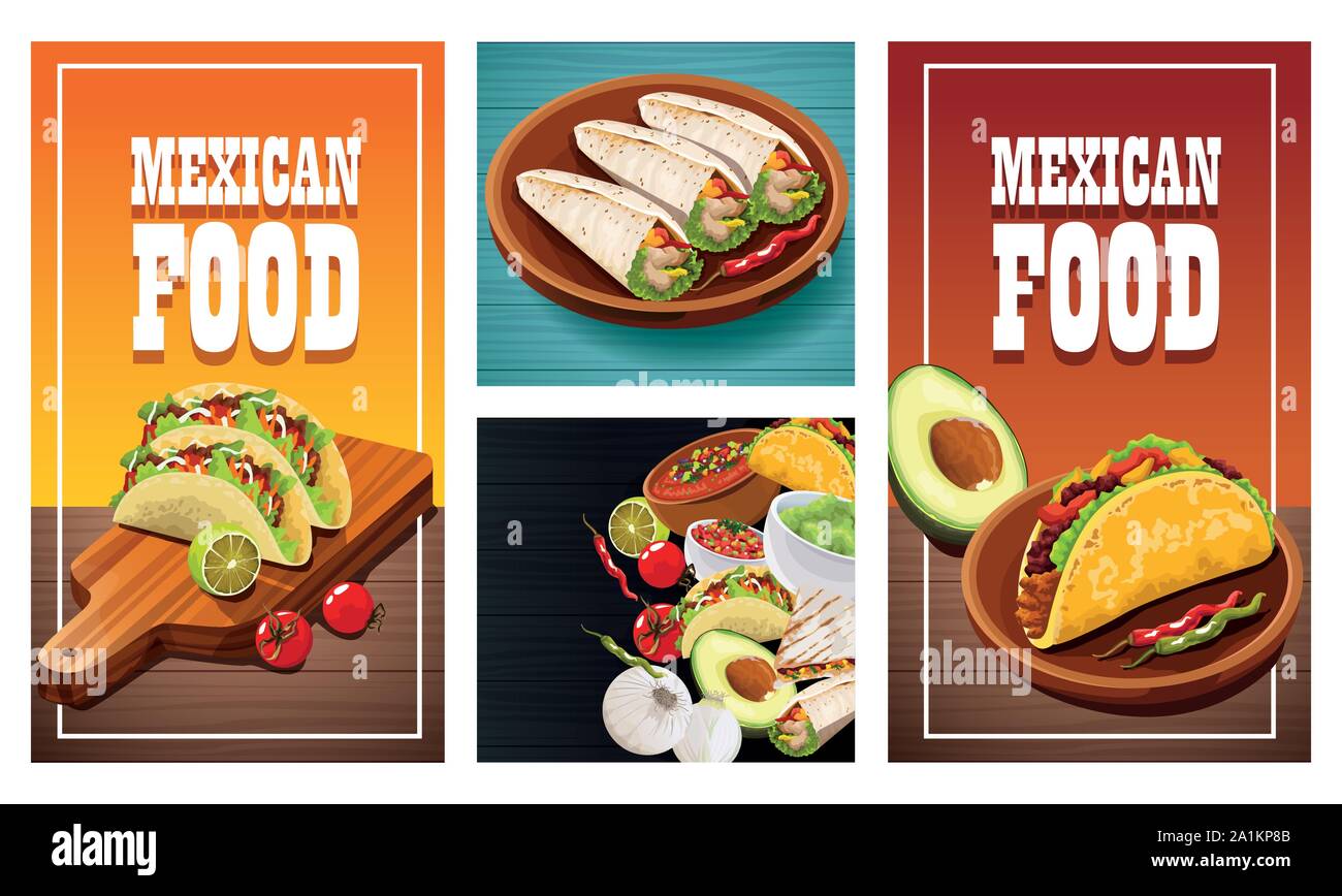 Delicious Mexican Food sets designs Stock Vector Image & Art - Alamy
