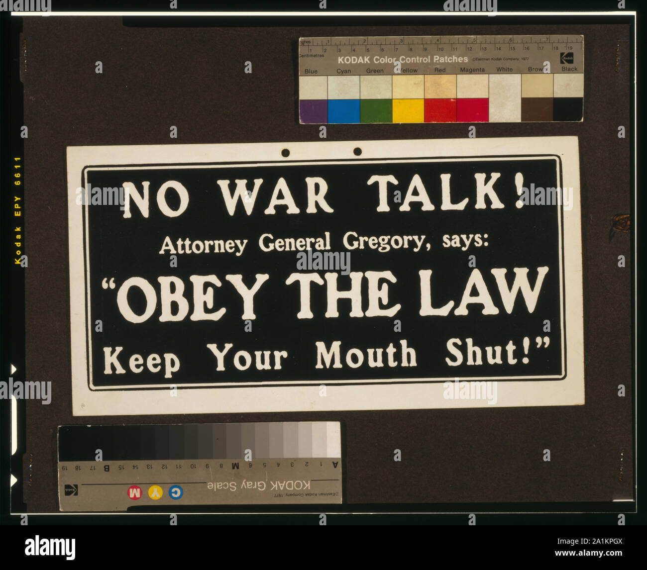 No war talk! Attorney General Gregory says, Obey the law, keep your ...
