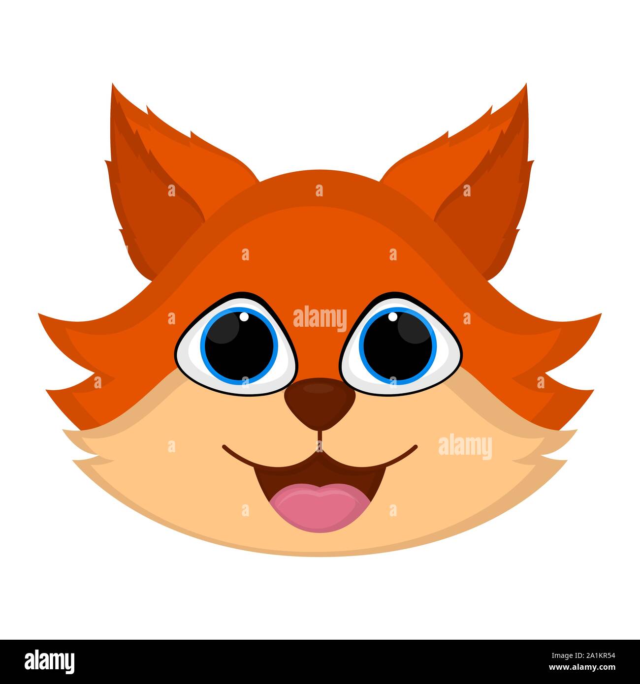 Avatar of a cute fox cartoon - Vector illustration Stock Vector Image ...