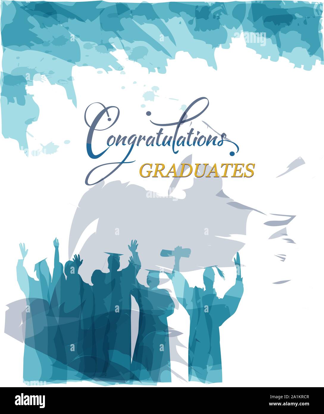 Graduation celebration in silhouette Stock Vector Image & Art - Alamy