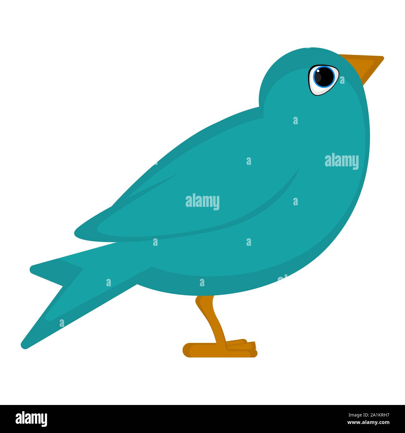 Isolated cute blue bird on a white background - Vector Stock Vector ...