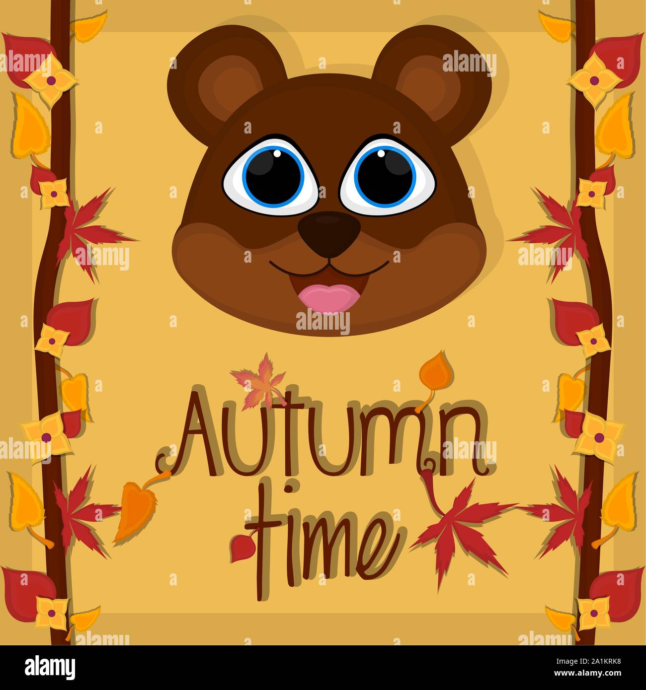 Forest autumn time Stock Vector Images - Alamy