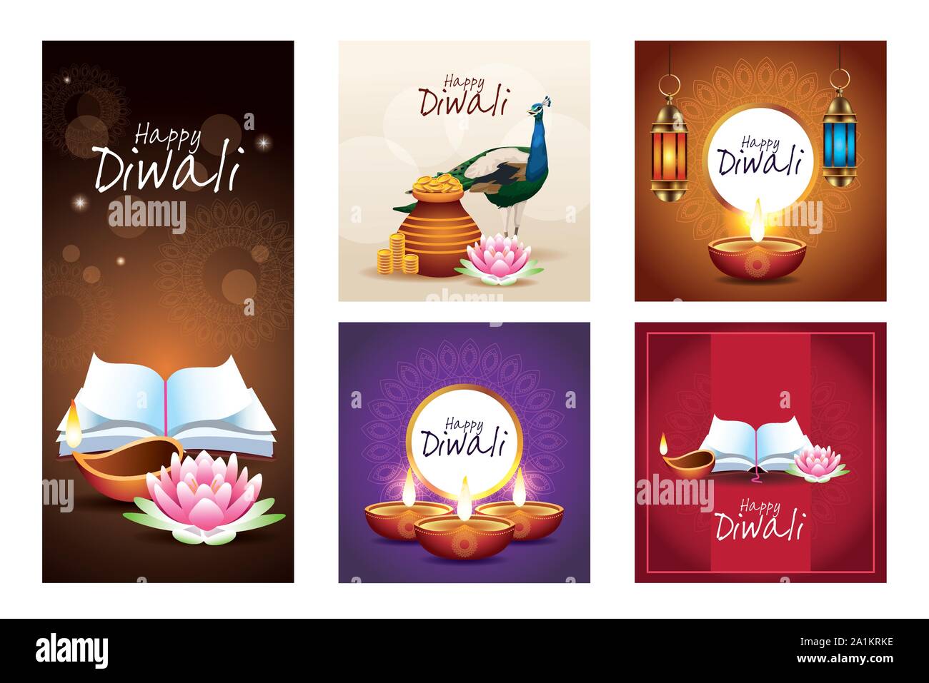 Happy diwali festive glowing Cut Out Stock Images & Pictures - Alamy