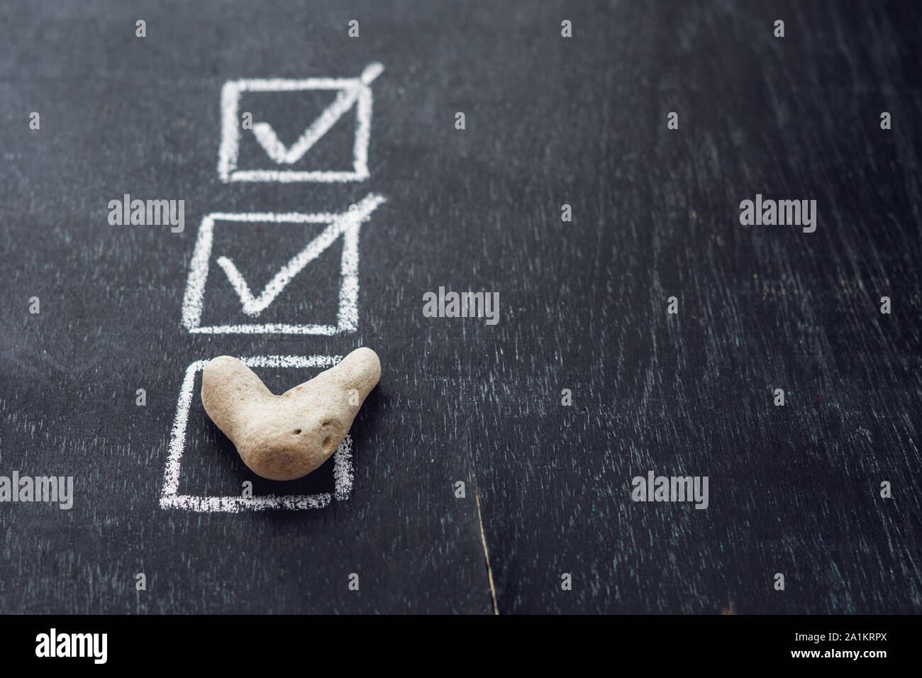 checking mark on checklist, Tick in the box concept.. Marine theme ...