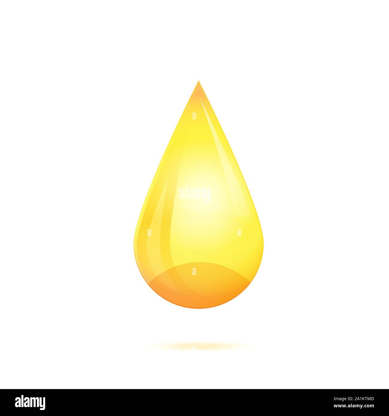Yellow drop isolated on white background vector Stock Vector Image ...