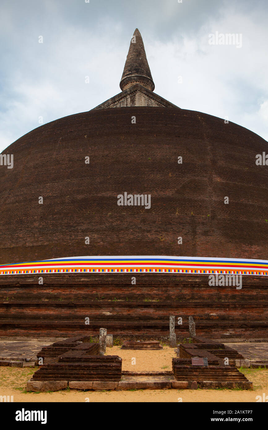 Polonnaruwa, Sri Lanka - January 21,2019: The ruins of an ancient ...