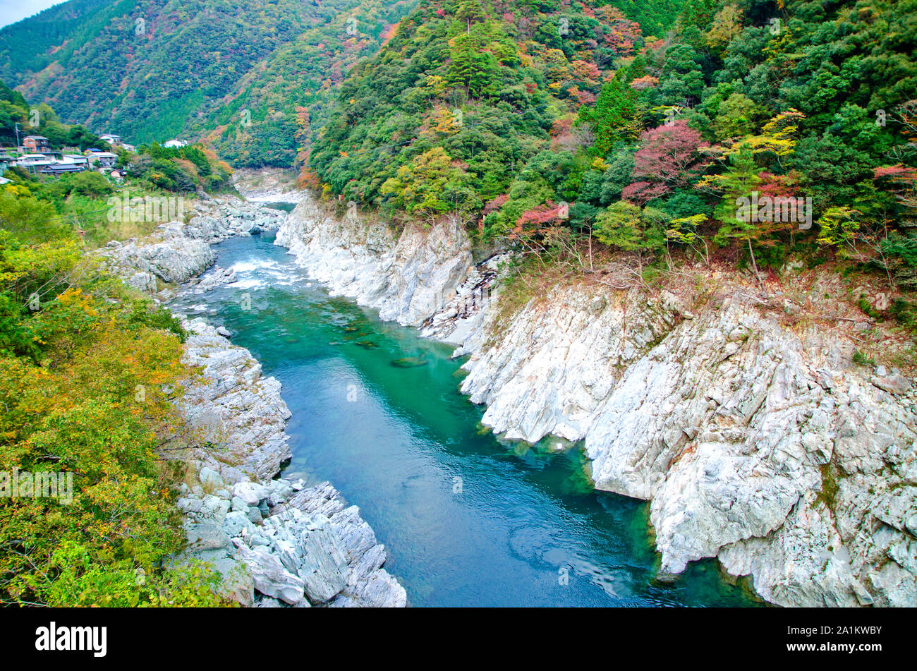 Yoshino river,Oboke Gorges, Tokushima, shikoku, Japan Stock Photo - Alamy