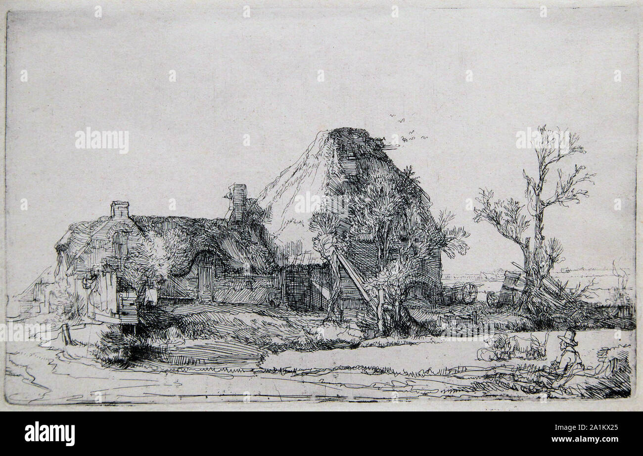 Rembrandt van rijn etching hi-res stock photography and images - Alamy