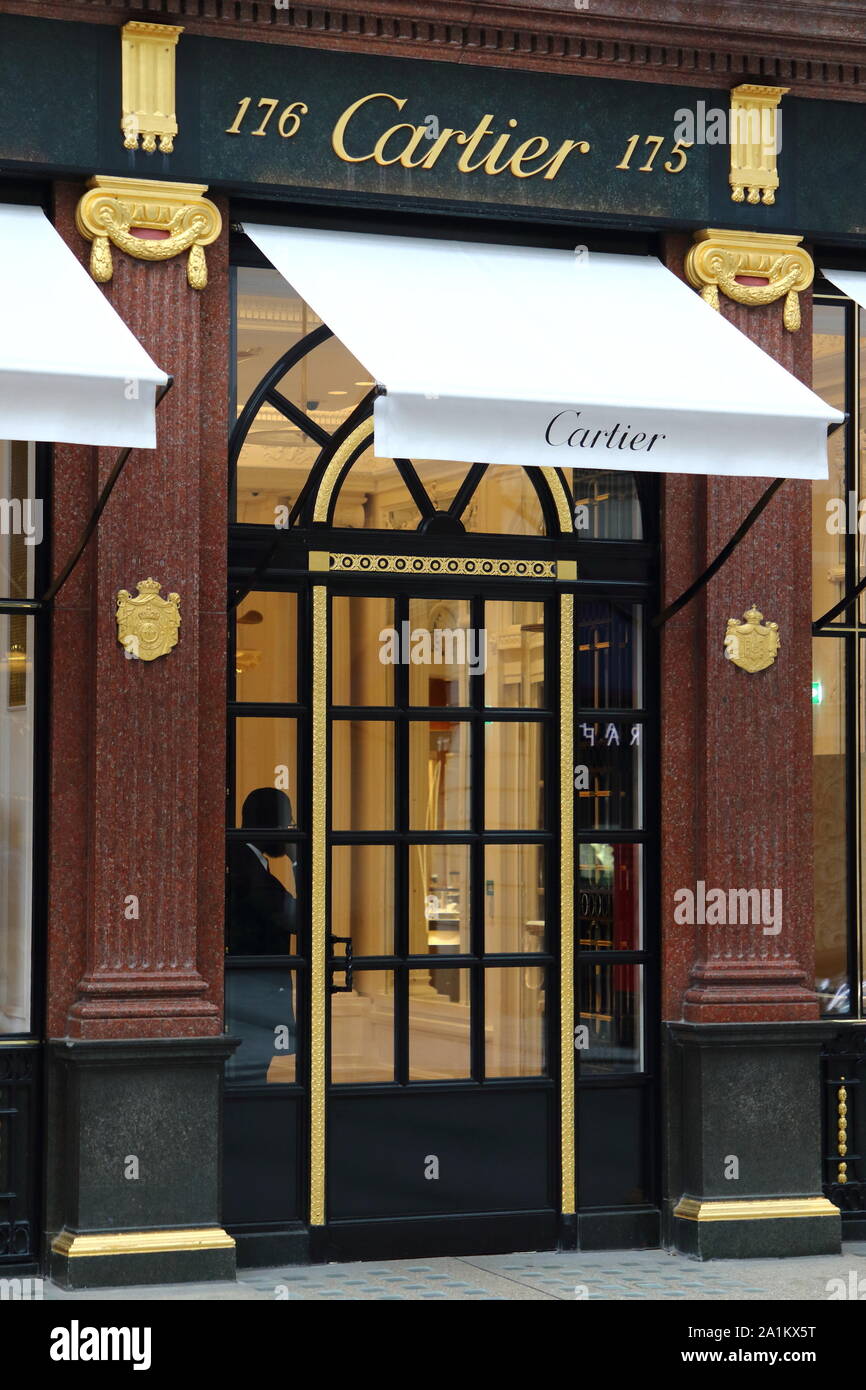September 26, 2019, London, United Kingdom: Cartier store in the Luxury ...