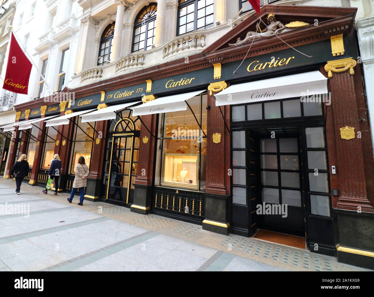 September 26, 2019, London, United Kingdom: Cartier store in the Luxury ...