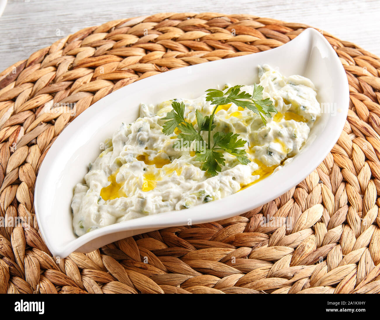 Tzatziki, Greek appetizers, Meze Stock Photo - Alamy